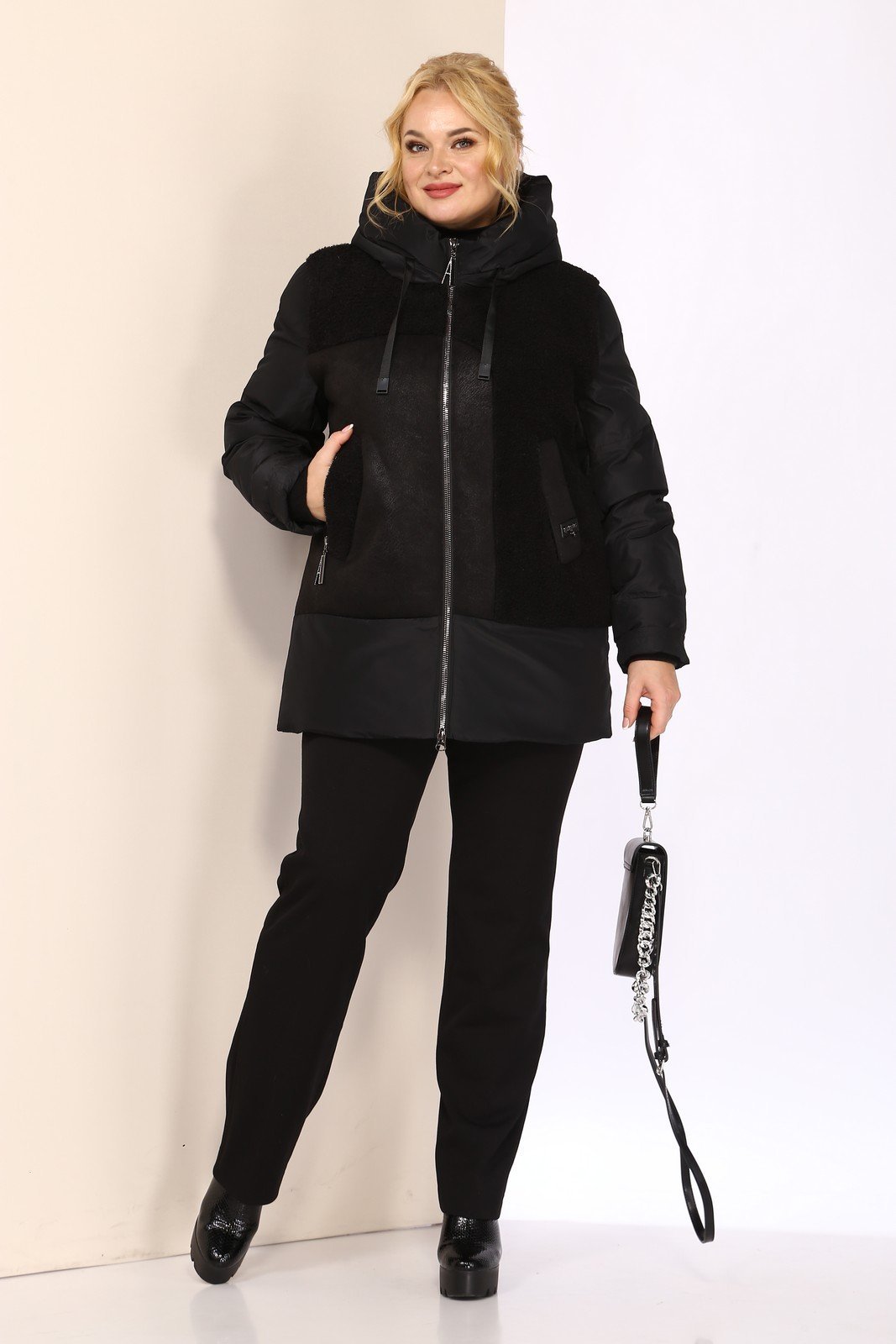 Куртка 2100 черный Shetti купить в интернет магазине Велесмода